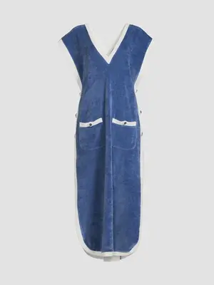My Beachy Side Peony Caftan Cover-up Dress - Navy