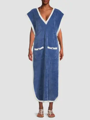 My Beachy Side Peony Caftan Cover-up Dress