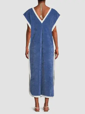 My Beachy Side Peony Caftan Cover-up Dress
