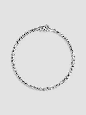 David Yurman Sculpted Cable Chain Bracelet In Sterling 2.7mm