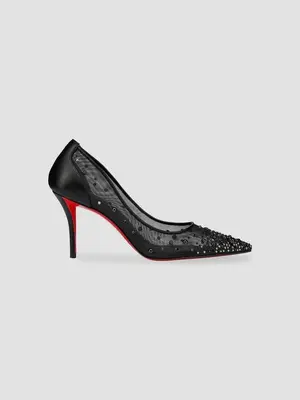 CHRISTIAN LOUBOUTIN Miss Z Degrastrass Perla Pumps - Black