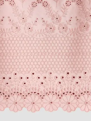 Valentino Garavani Sangallo Lace Top With Fleurs Ajours Margheritine Pattern
