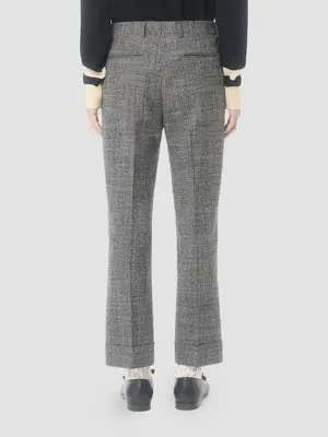 Valentino Garavani Mouliné Wool Pants With Cuffs