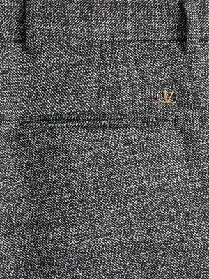Valentino Garavani Mouliné Wool Pants With Cuffs