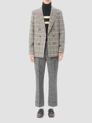 Valentino Garavani Mouliné Wool Pants With Cuffs