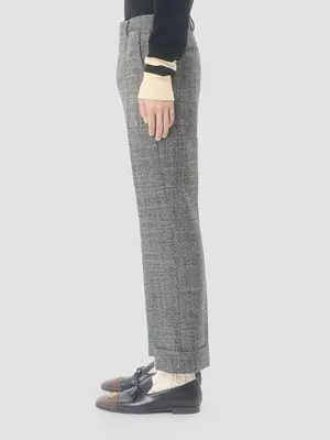 Valentino Garavani Mouliné Wool Pants With Cuffs
