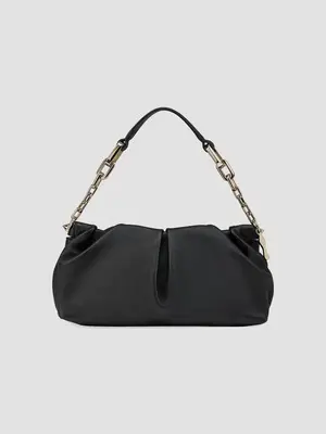 CHRISTIAN LOUBOUTIN Eva Leather Shoulder Bag - Black
