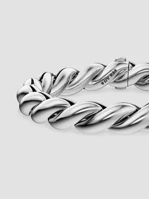 David Yurman Sculpted Cable Chain Bracelet In Sterling 10mm
