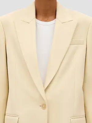 Another Tomorrow Oversized Tailored Jacket - Sand