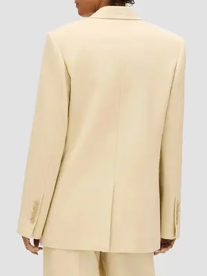 Another Tomorrow Oversized Tailored Jacket - Sand
