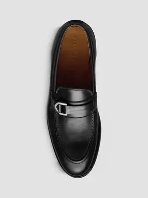 Allen Edmonds Rollins Buckle-detail Leather Loafers - Black