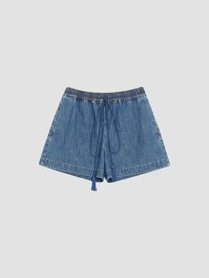Valentino Garavani Denim Chambray Shorts