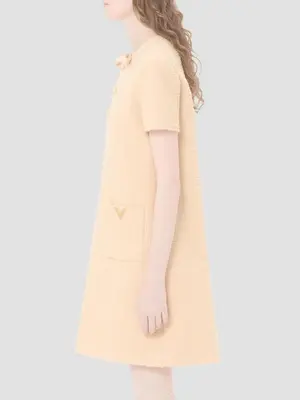 Valentino Garavani Short Dress In Curly Wool
