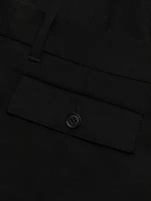 Alexander McQueen Stretch Wool Straight-leg Flare Trousers