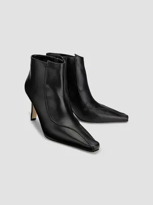 Manolo Blahnik Milleta Leather Ankle Boots