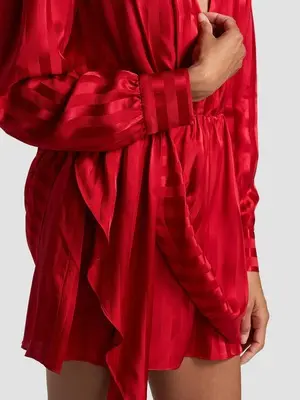 Ronny Kobo Abigail Striped Drape Minidress