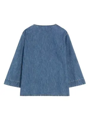 Valentino Garavani Denim Chambray Blouse - Blue