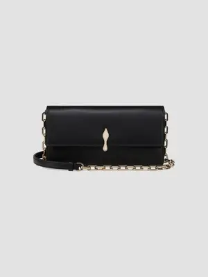 CHRISTIAN LOUBOUTIN Bettina Leather Crossbody Bag - Black