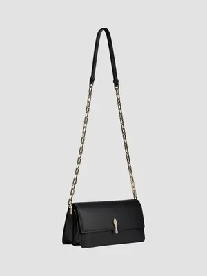 CHRISTIAN LOUBOUTIN Bettina Leather Crossbody Bag - Black