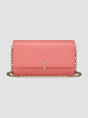 CHRISTIAN LOUBOUTIN Bettina Leather Crossbody Bag - Grapefruit