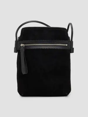 Dries Van Noten Suede Crossbody Bag - Black