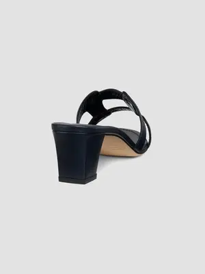 Manolo Blahnik Grellanu 50mm Leather Block-heel Sandals