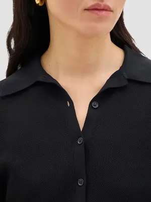 Another Tomorrow Pique Polo