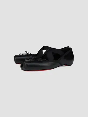 CHRISTIAN LOUBOUTIN Cassiasticina Leather Ballerinas