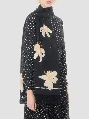 Valentino Garavani Apres L'hiver Lilium Silk Scarf