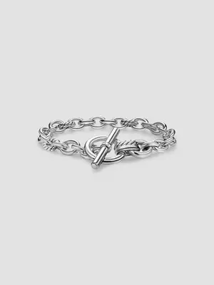 David Yurman Dy Mercer Toggle Chain Bracelet In Sterling Silver Diamond