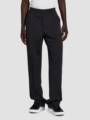 Alexander McQueen Cotton-blend Wide-leg Joggers