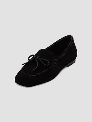 AeydĒ Jasper Suede Boat Loafers - Black