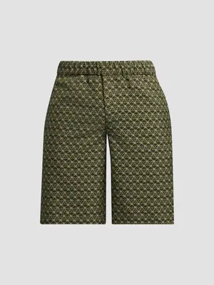 Alexander McQueen Skull Pajama Shorts - Olive
