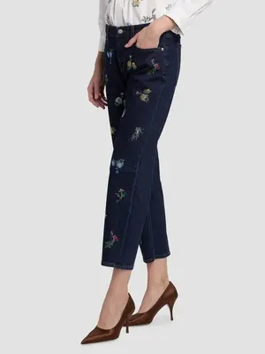 Libertine Joy And Mirth Floral-embroidered Boyfriend Jeans