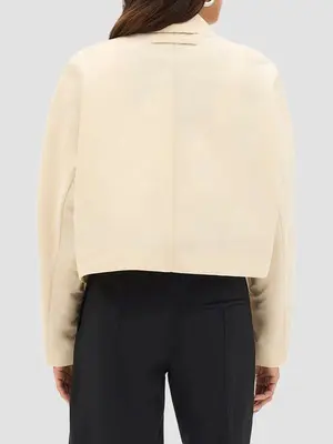 Another Tomorrow Short Balmacaan Jacket