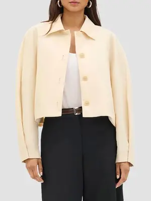 Another Tomorrow Short Balmacaan Jacket