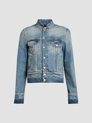 Alexander McQueen Denim Band Jacket - Blue Washed