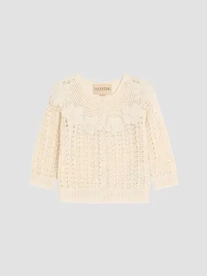 Valentino Garavani Embroidered Cardigan Birch