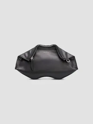 Alexander McQueen Manta Leather Crossbody Bag - Black Silver