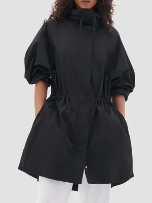 Another Tomorrow Nylon Anorak Coat