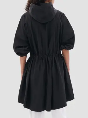Another Tomorrow Nylon Anorak Coat