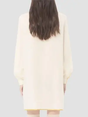 Valentino Garavani Short Embroidered Linen Dress
