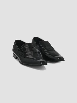 Alexander McQueen Artie Beaded Patent Leather Loafers