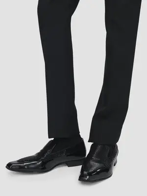 Alexander McQueen Artie Beaded Patent Leather Loafers