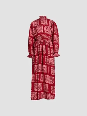 ELISAMAMA Abike Printed Maxi Dress - Red Multi