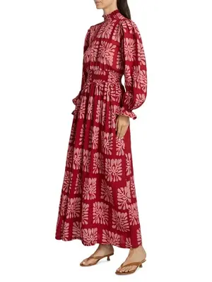 ELISAMAMA Abike Printed Maxi Dress