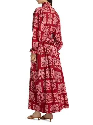 ELISAMAMA Abike Printed Maxi Dress