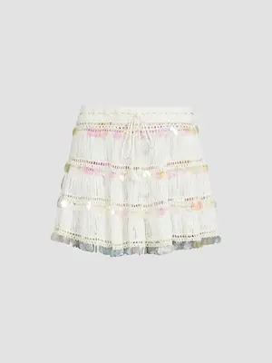 My Beachy Side Viola Hand-crocheted Miniskirt - Ivory
