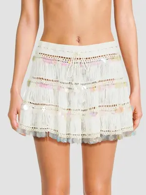 My Beachy Side Viola Hand-crocheted Miniskirt