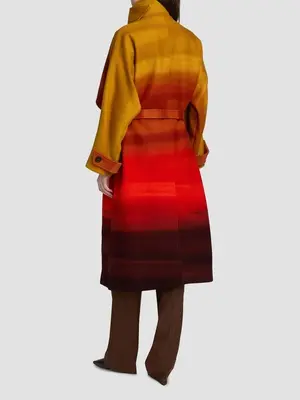 Libertine California Sunset New Wave Wool Coat - Orange Multi